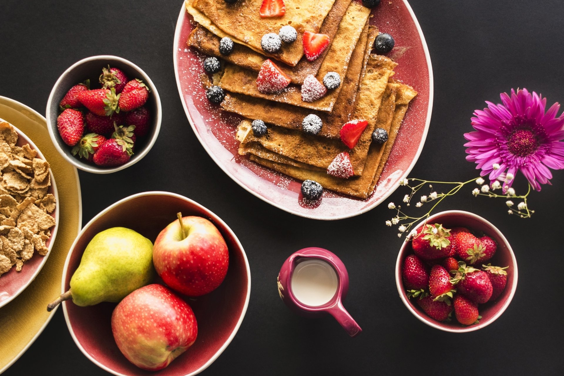 Morning Breakfast Fruit Wallpaper