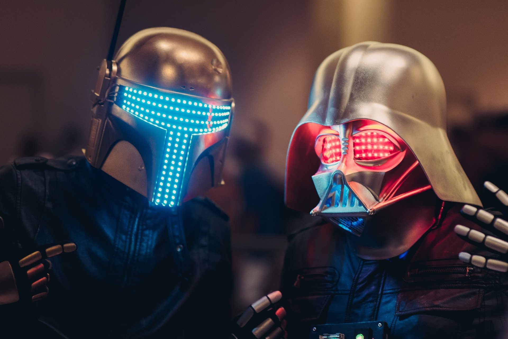 HD Wallpaper: Boba Fett & Darth Vader Unite in Daft Punk Style