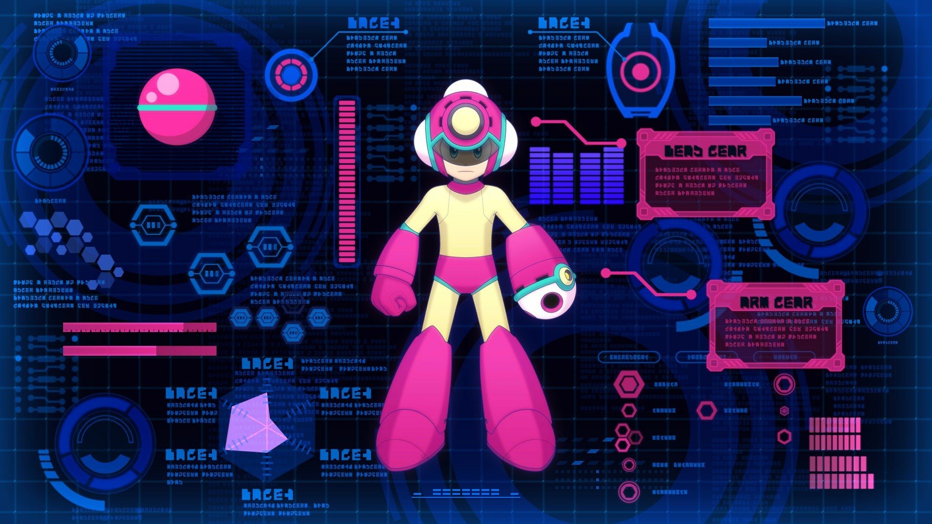 Mega Man 11 HD Wallpaper - Futuristic Blue Circuit Design