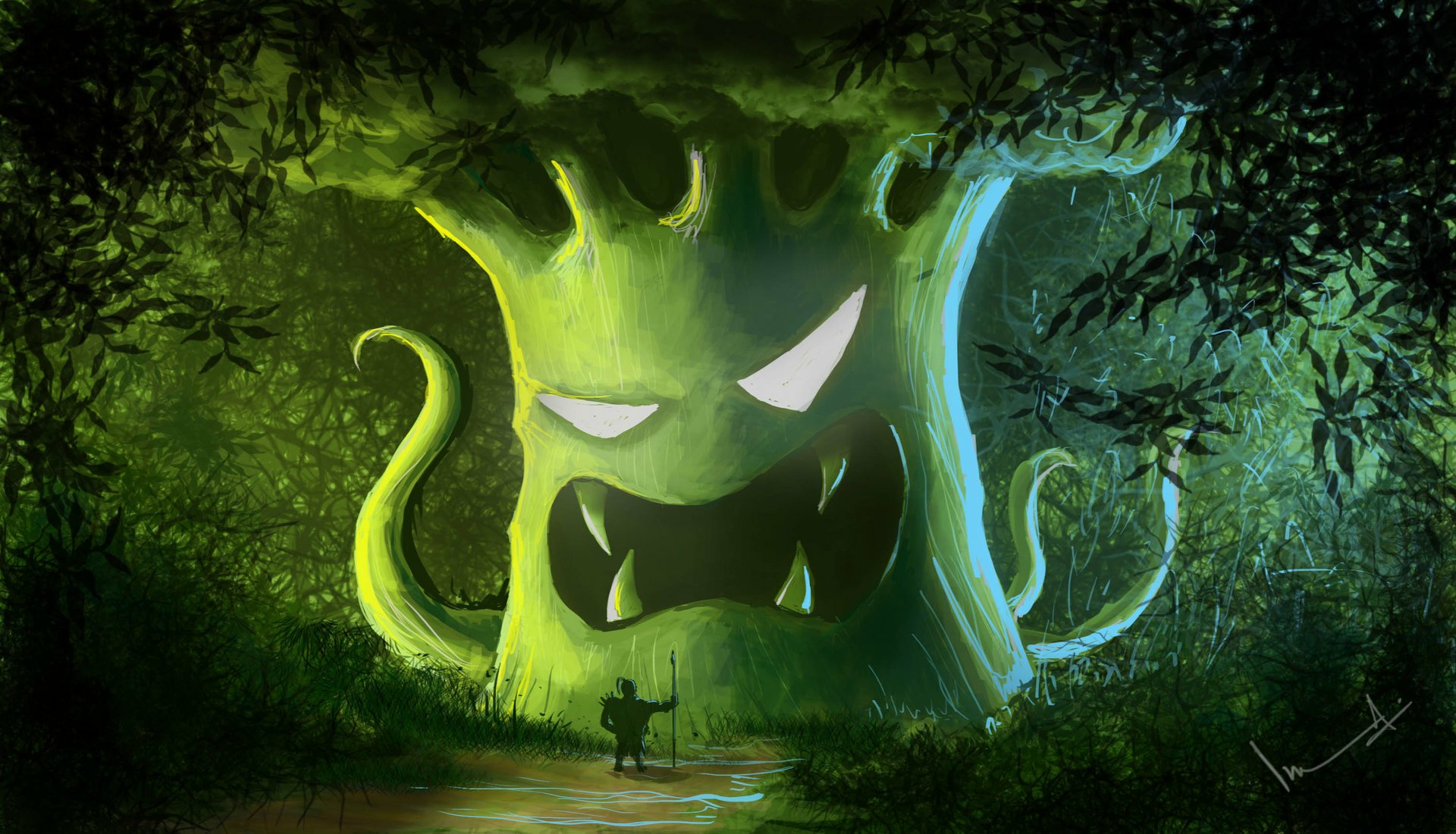 Download Dark Monster HD Wallpaper by Imad Awan