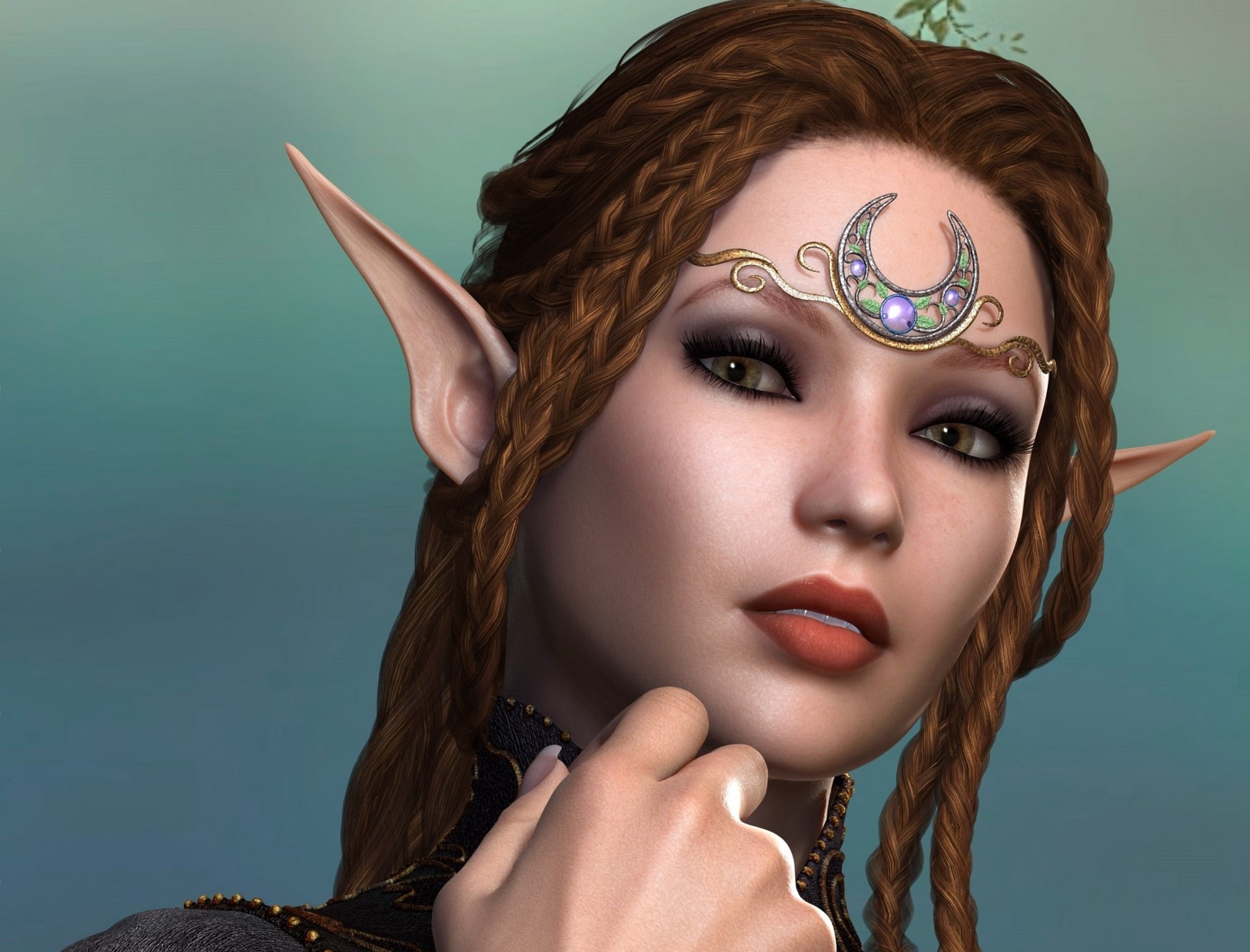Download 3D Fantasy Elf HD Wallpaper by Cyanthree