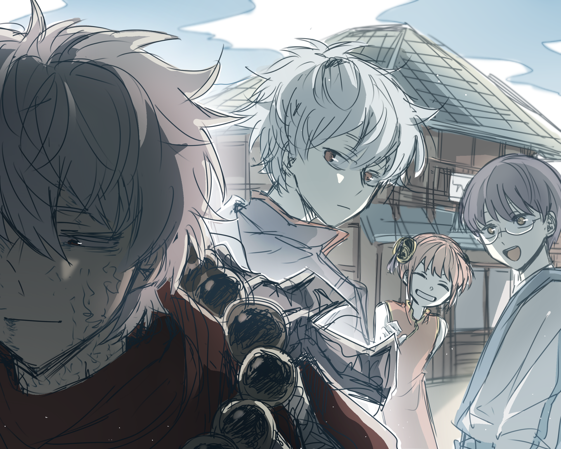 Gintama Heroes United: Shimura, Kagura & Gintoki HD Wallpaper by MEONGYO