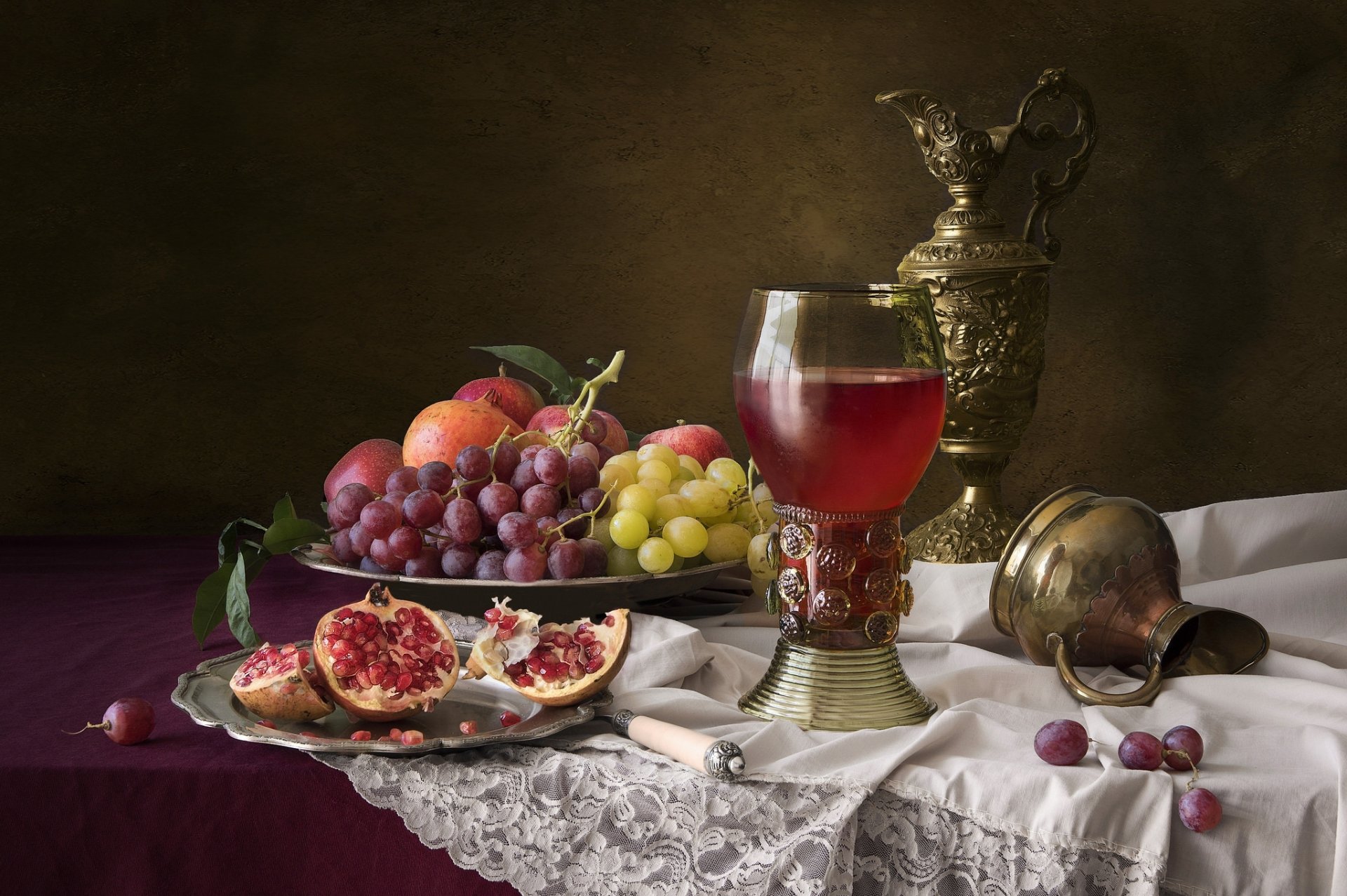 Elegant Still Life Feast: HD Food Art Masterpiece