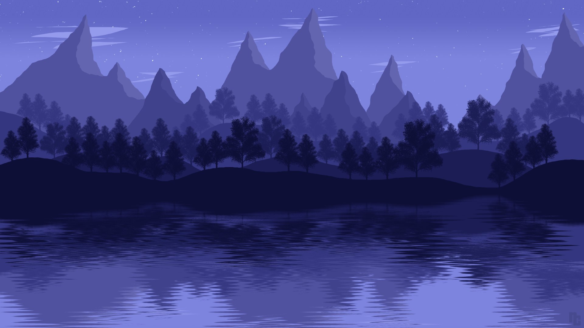 Download Lake Mountain Artistic Landscape 4k Ultra HD Wallpaper by ...
