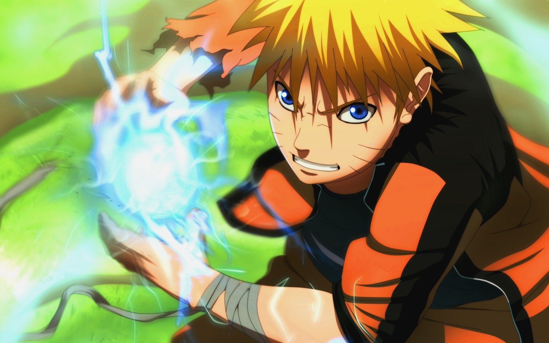 Naruto Uzumaki — Rasengan Surge (HD Anime Wallpaper)
