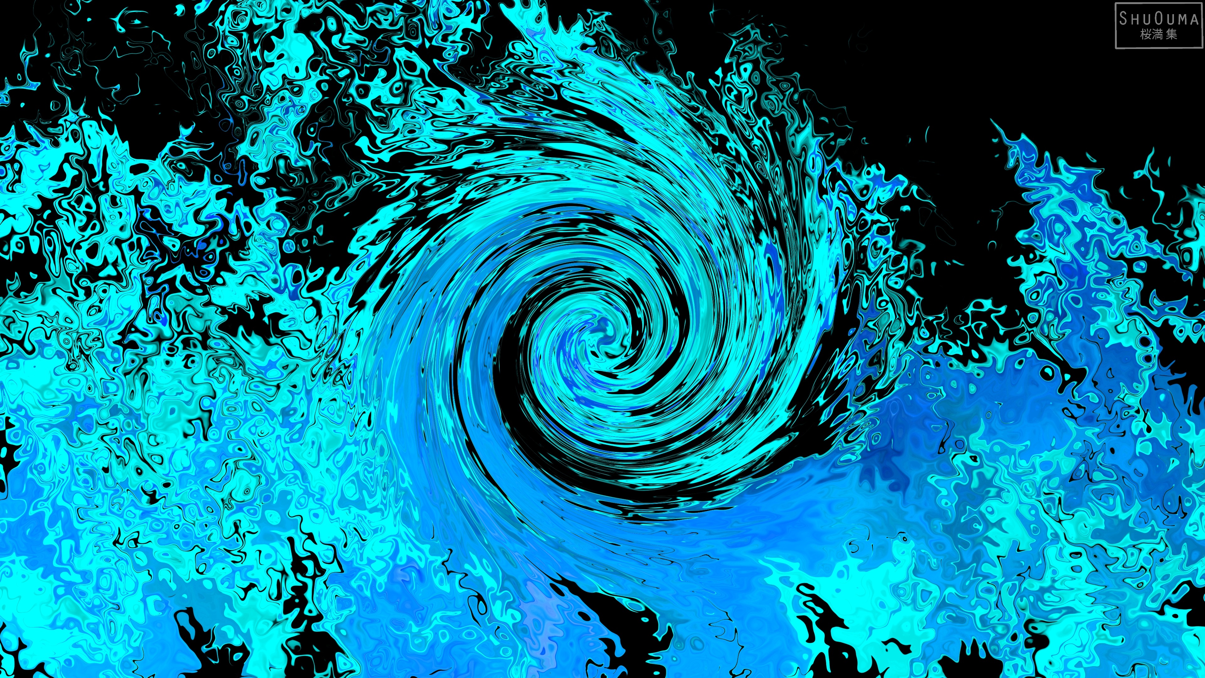 Blue Fire Tornado Wallpaper