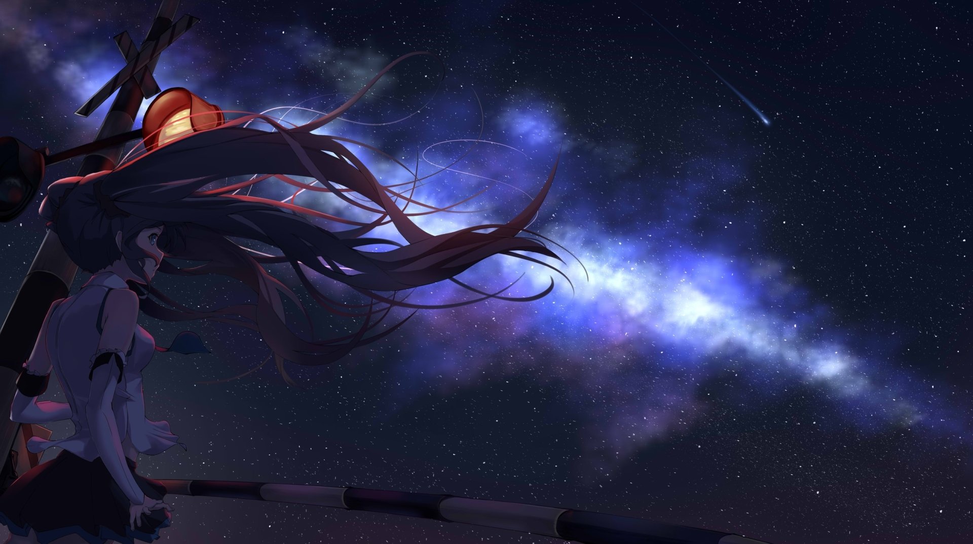 Download Night Hatsune Miku Anime Vocaloid Anime Night HD Wallpaper ...