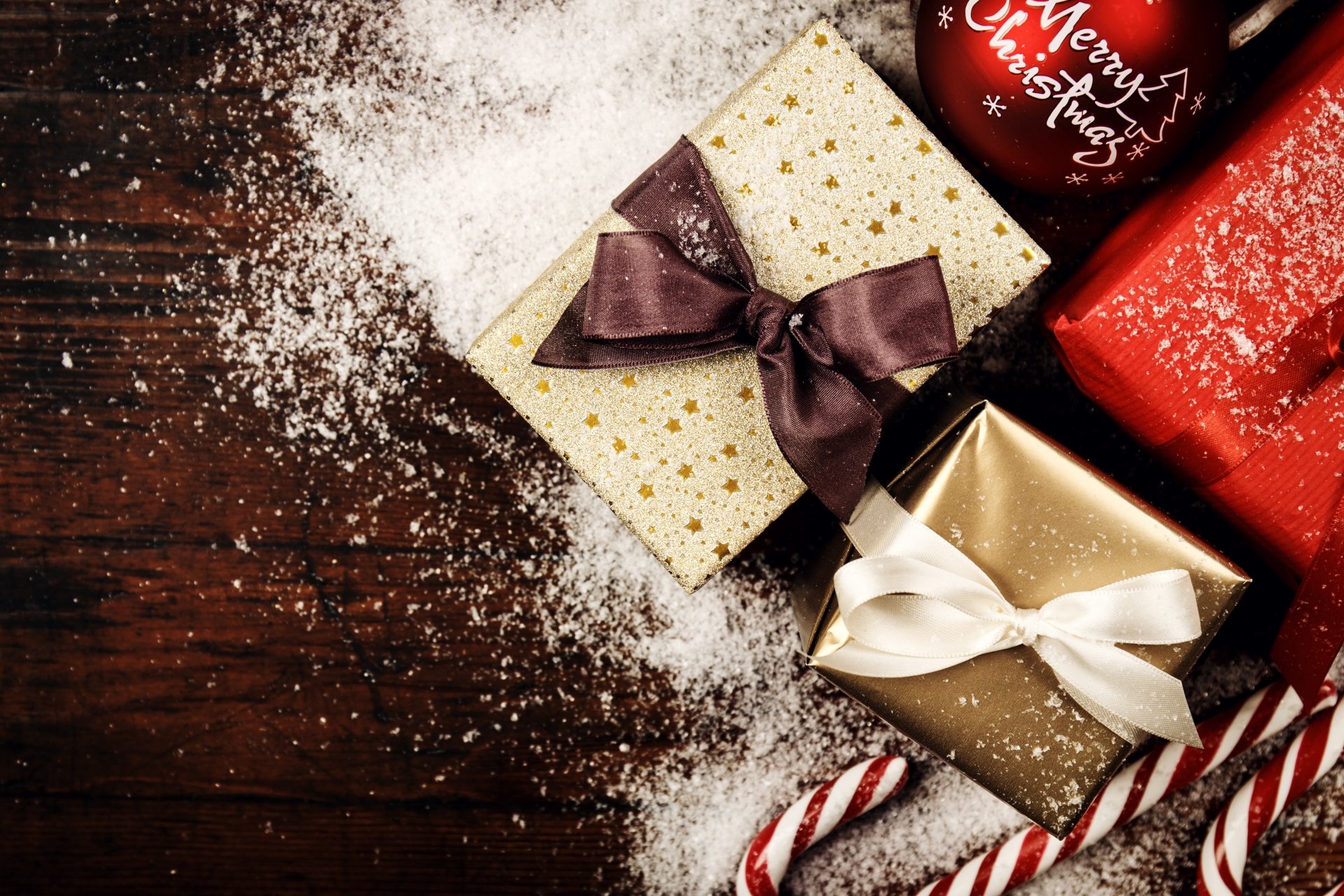 4K Ultra HD Merry Christmas Gift & Candy Cane Holiday Wallpaper ...