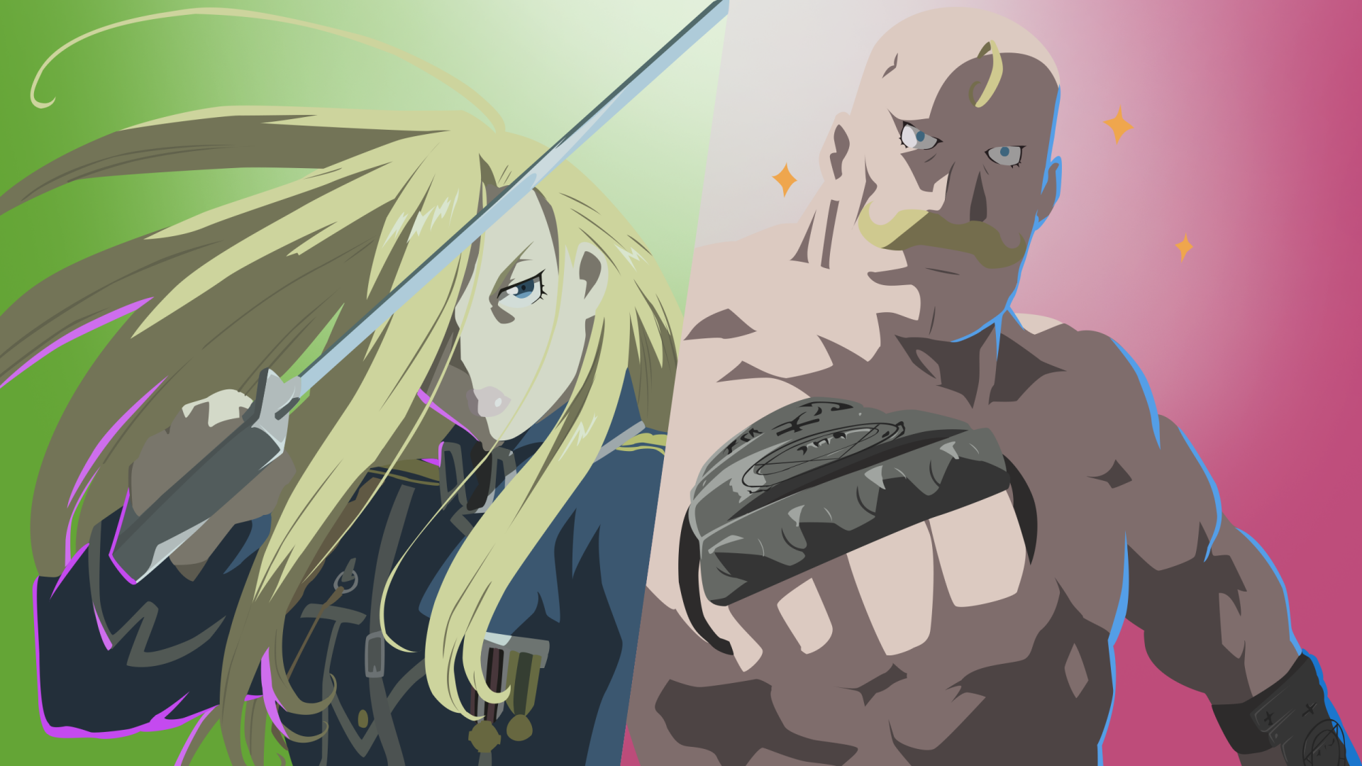 Download Olivier Mira Armstrong Alex Louis Armstrong Anime Fullmetal ...