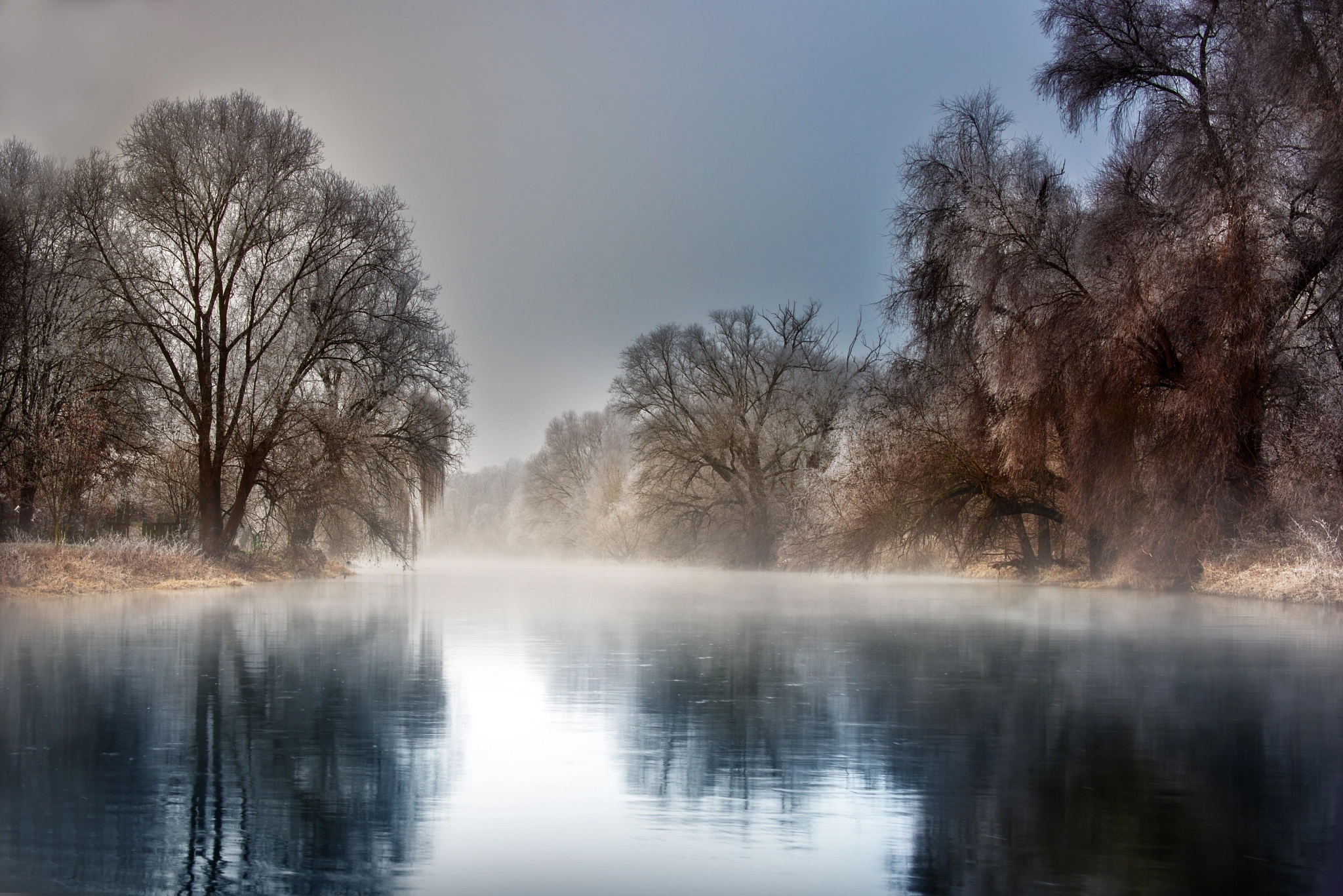 Download Fog Nature River HD Wallpaper