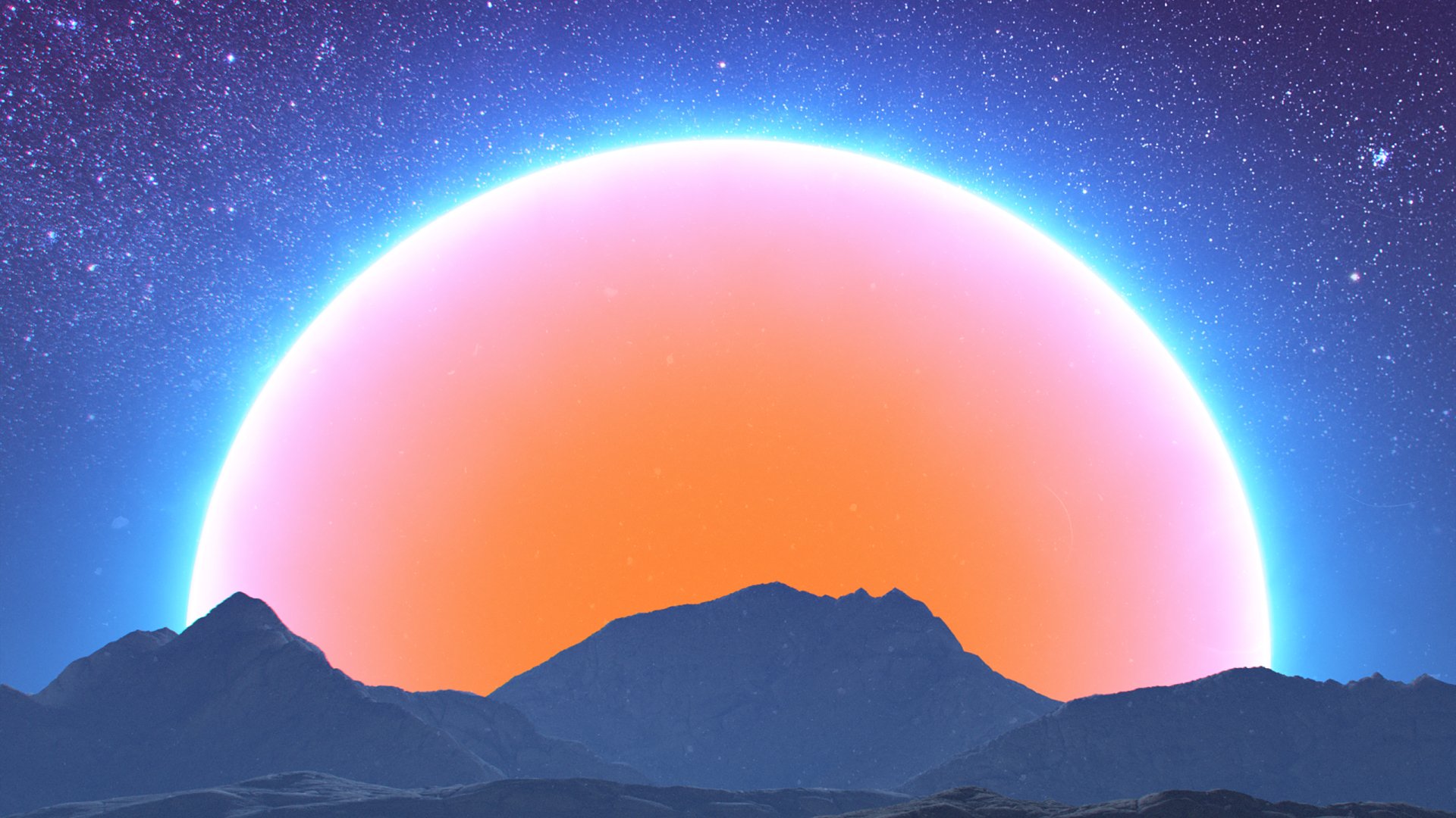 Download Space Moon Sci Fi Planet Rise HD Wallpaper