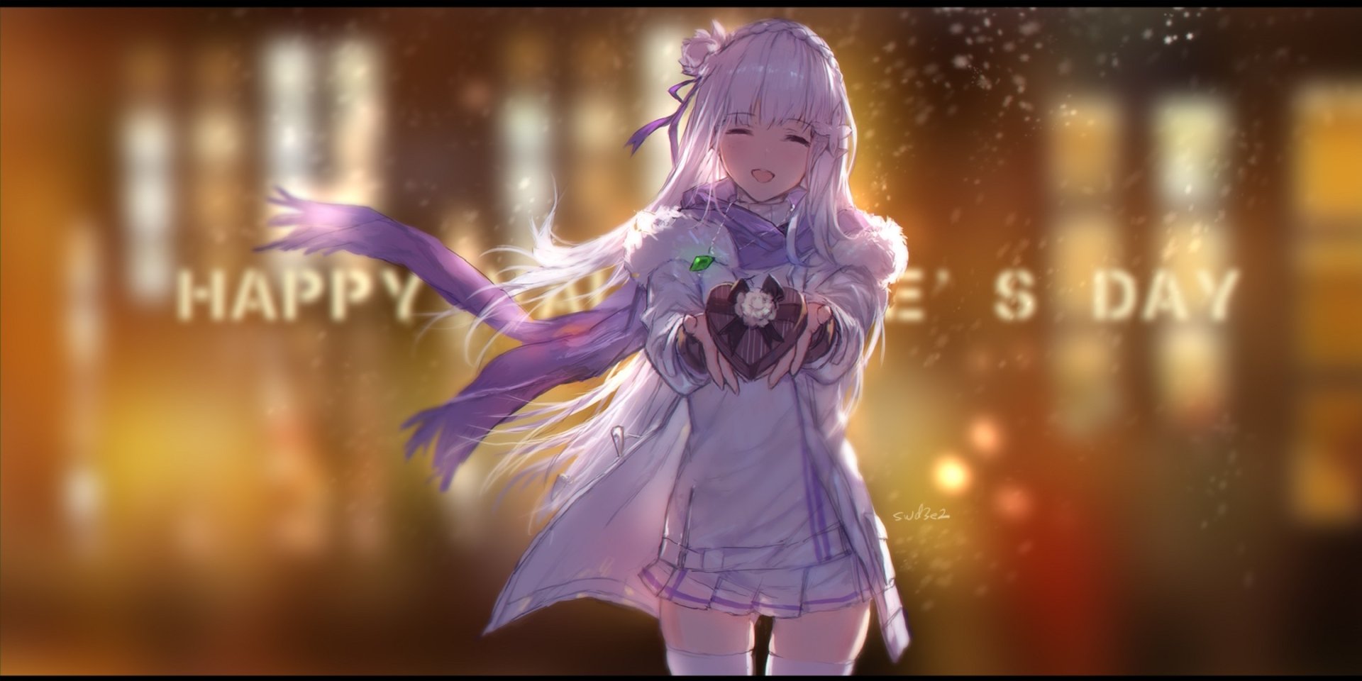 Emilia Valentine's Wallpaper - Re:ZERO HD by swd3e2 | 2160x1080 ...
